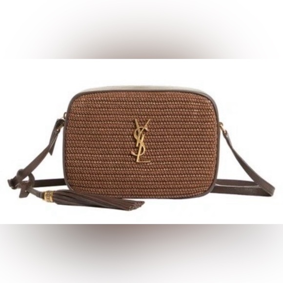 Yves Saint Laurent | Bags | Ysl Crossbody Rafia Camera Bag | Poshmark